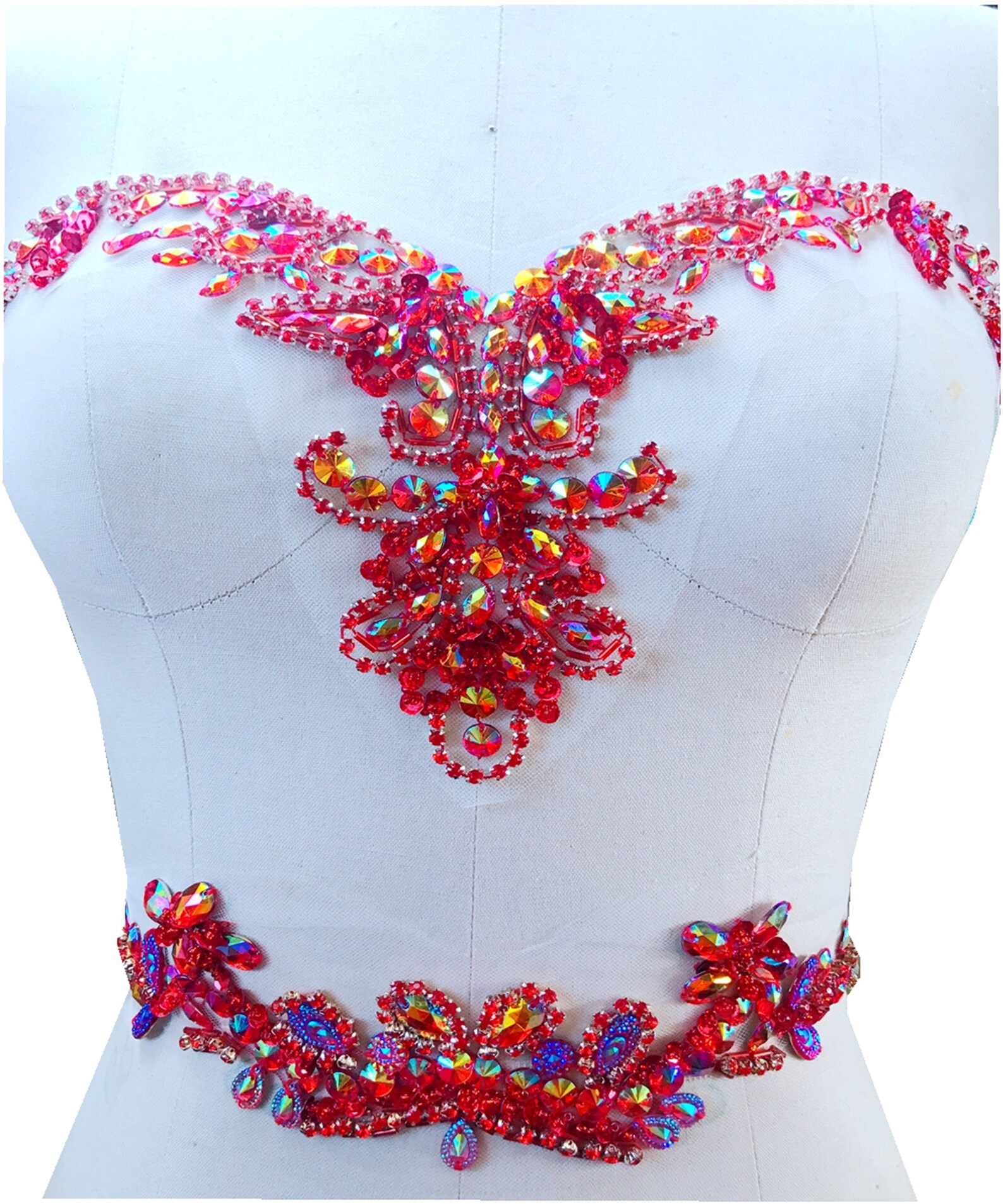 Sparkling Rhinestone Applique Handmade Rhinestone Applique - Etsy