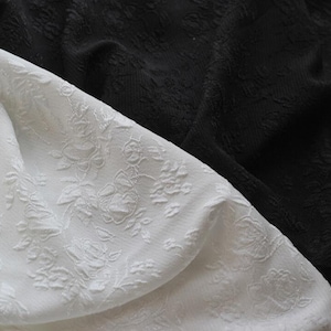 Rose Flower Embossed Floral Fabric Jacquard Fabric Brocade Fabric ...