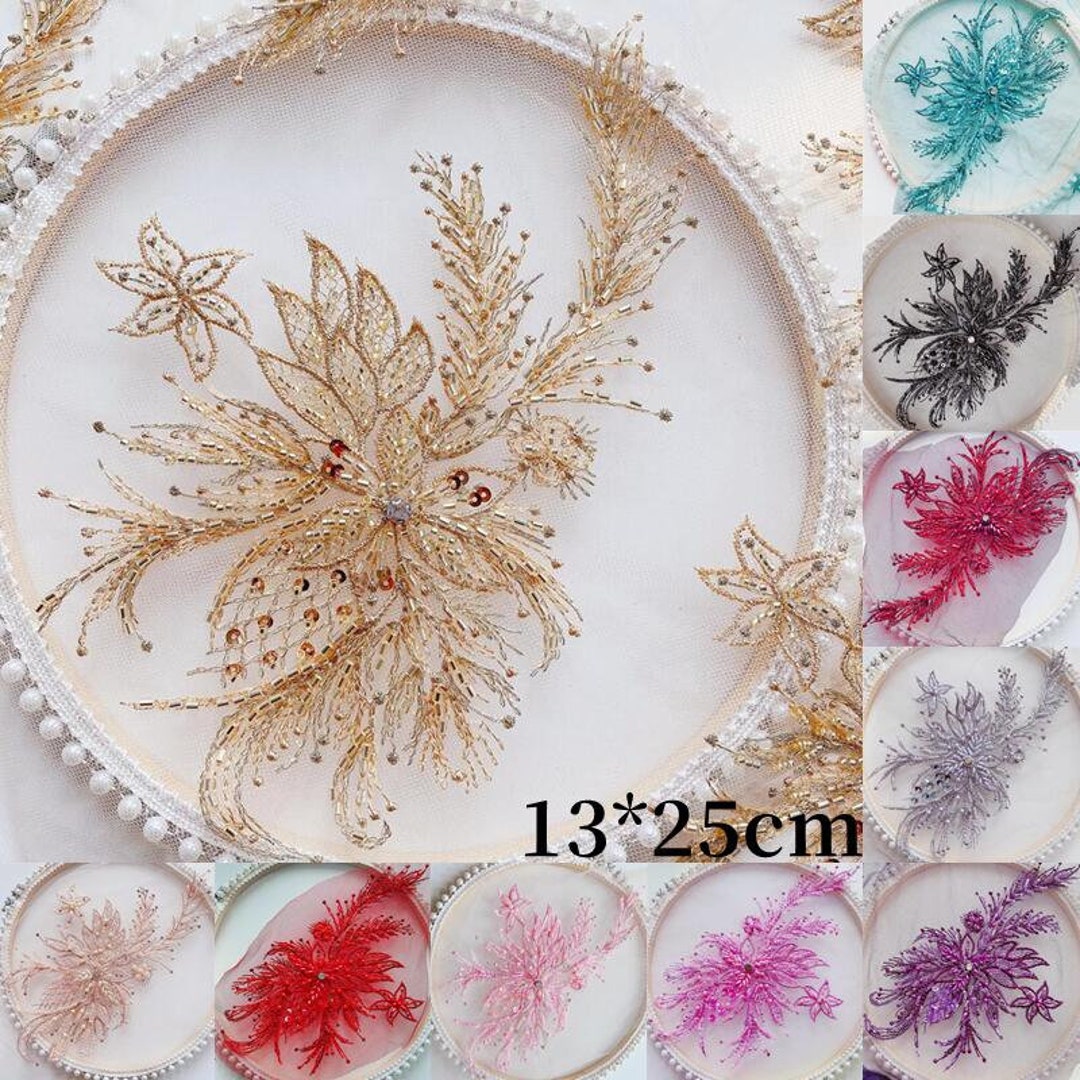 3D Floral Lace Patch Little Flower Embroidery Lace Applique Colorful ...
