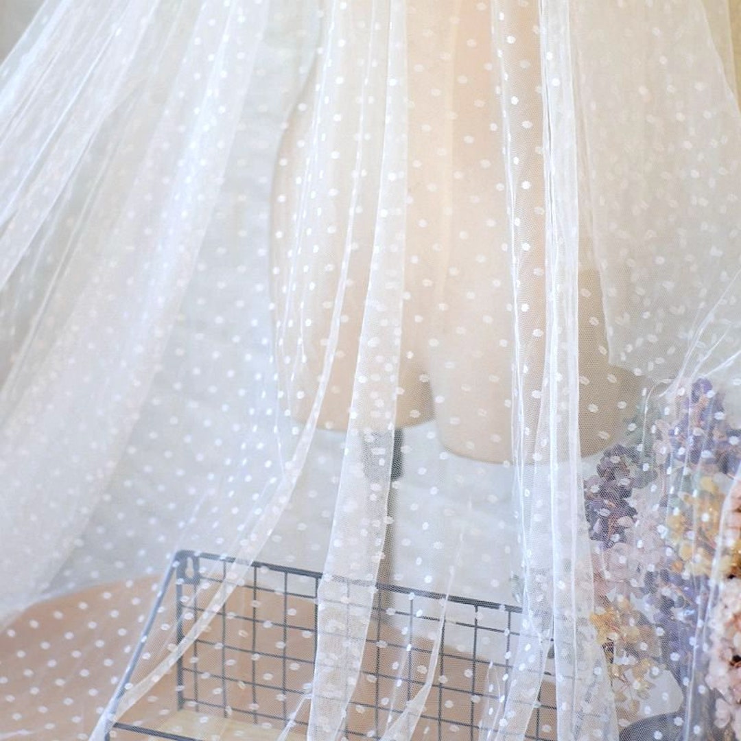 Dot Pattern Tulle Lace Fabric Soft Lace Mesh Constellation Lace Fabric ...