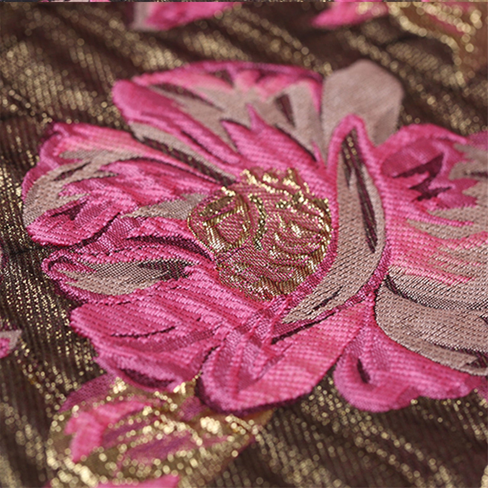 Emboss Jacquard Fabric Lotus Embroidery Polyeter Brocade - Etsy