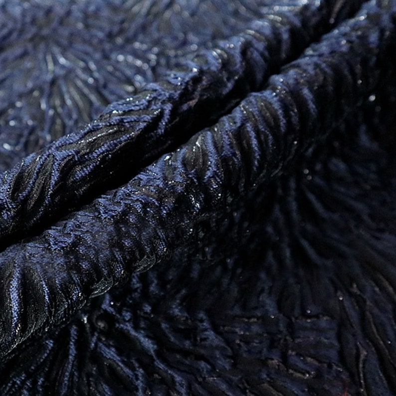 Navy Emboss Jacquard Fabric Stripe Polyeter Brocade Damask for - Etsy