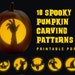 10 Printable Jack-o-lantern Pumpkin Carving Patterns for Halloween - Etsy