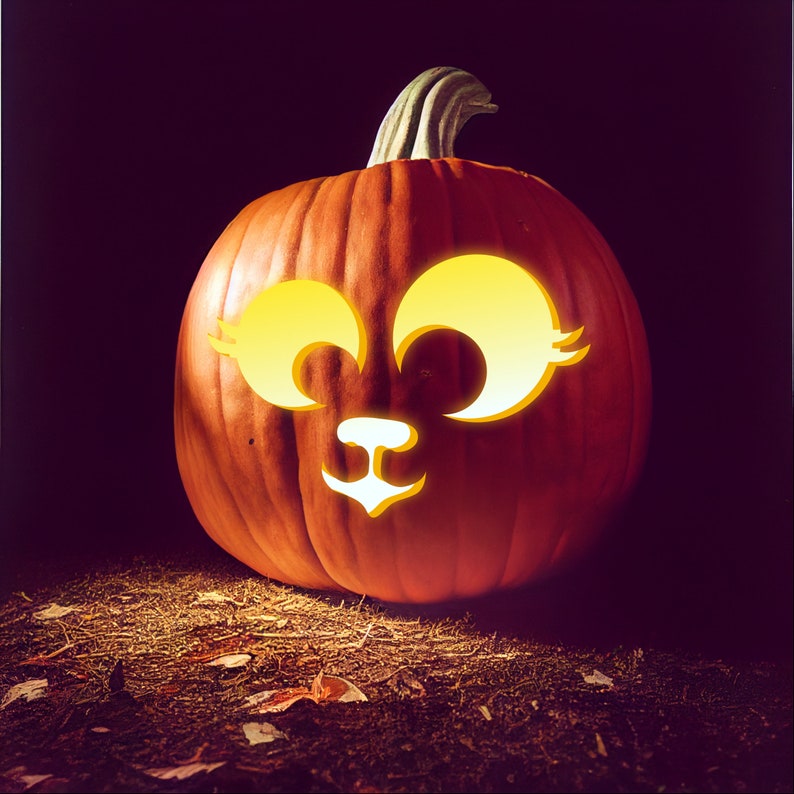 10 Halloween Cat Pumpkin Carving Jack-o-lantern Patterns / - Etsy