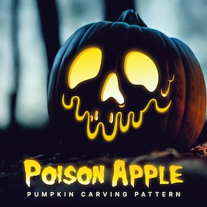 Poison Apple Printable Pumpkin Carving Pattern - Etsy