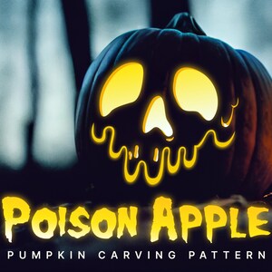 Poison Apple Printable Pumpkin Carving Pattern - Etsy