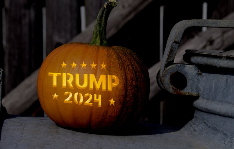 Donald Trump Pumpkin Carving Patterns for Halloween // Trump - Etsy
