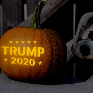 Donald Trump pumpkin carving patterns for Halloween // Trump | Etsy