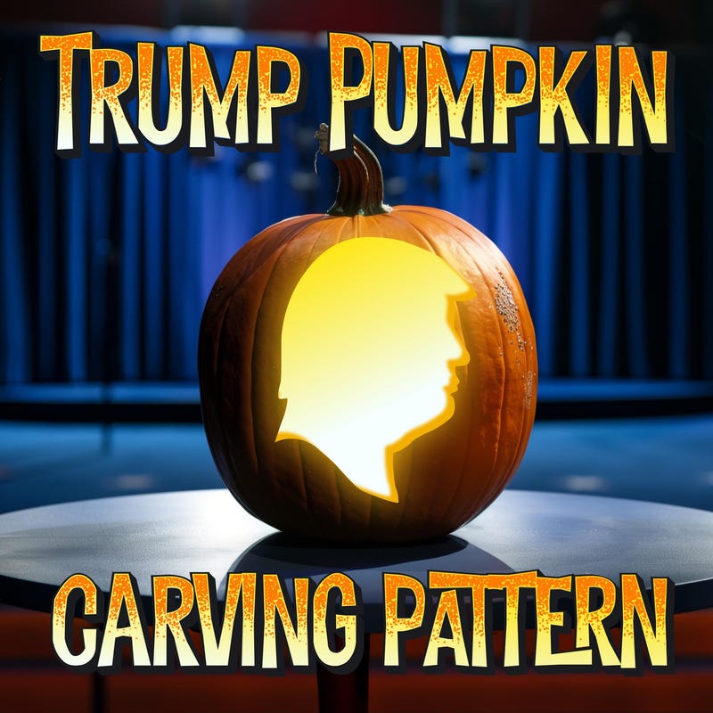 Donald Trump Pumpkin Template - Etsy