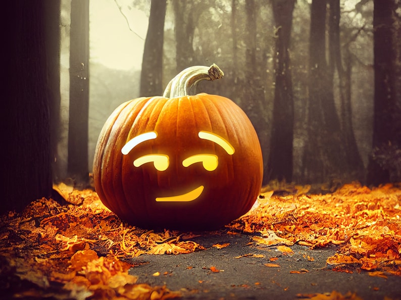 Emoji Pumpkin Carving Printable Stencil - Etsy
