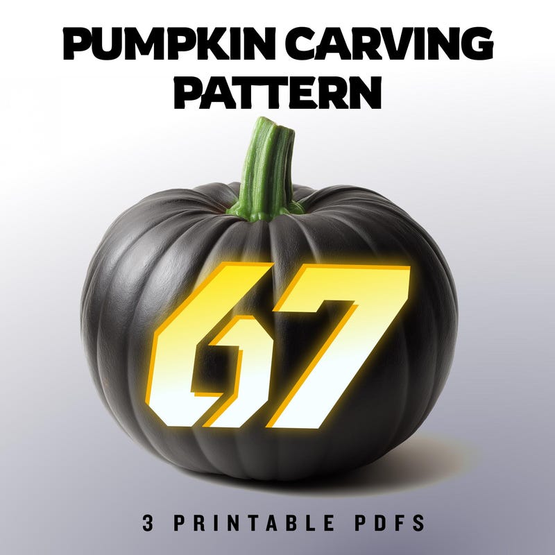 Pumpkin With 67 on It - Etsy