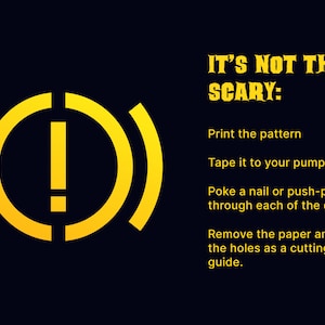 Check Engine Light Pumpkin Carving Stencil || Funny Design for Car ...