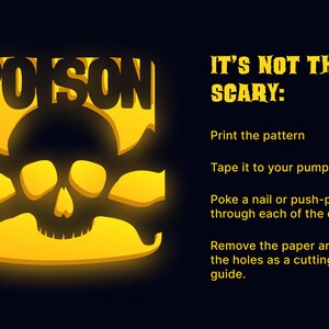 Poison Printable Pumpkin Carving Stencil A Spooky Witch Potion Carving ...