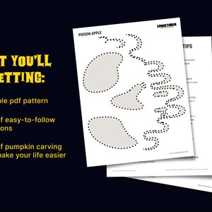 Poison Apple Printable Pumpkin Carving Pattern - Etsy