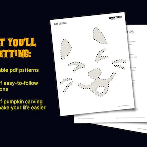 10 Halloween Cat Pumpkin Carving Jack-o-lantern Patterns / Including a ...