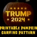 Donald Trump Pumpkin Carving Patterns for Halloween // Trump | Etsy