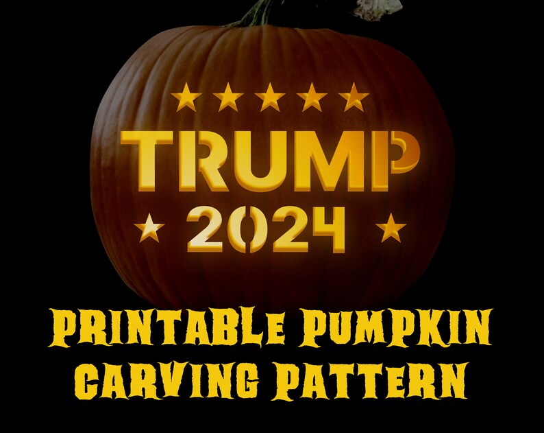 Donald Trump Pumpkin Carving Patterns for Halloween // Trump | Etsy