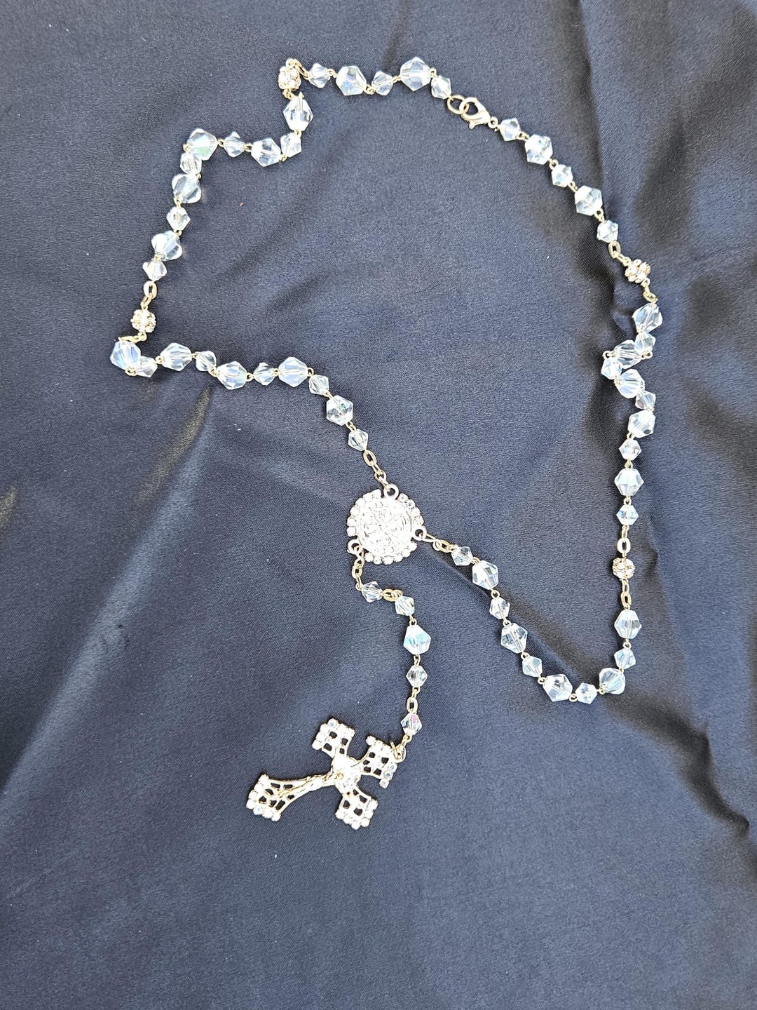 Crystal Bead Rosary, Gold Rosary, Rosario De Cristal, for Any Event ...