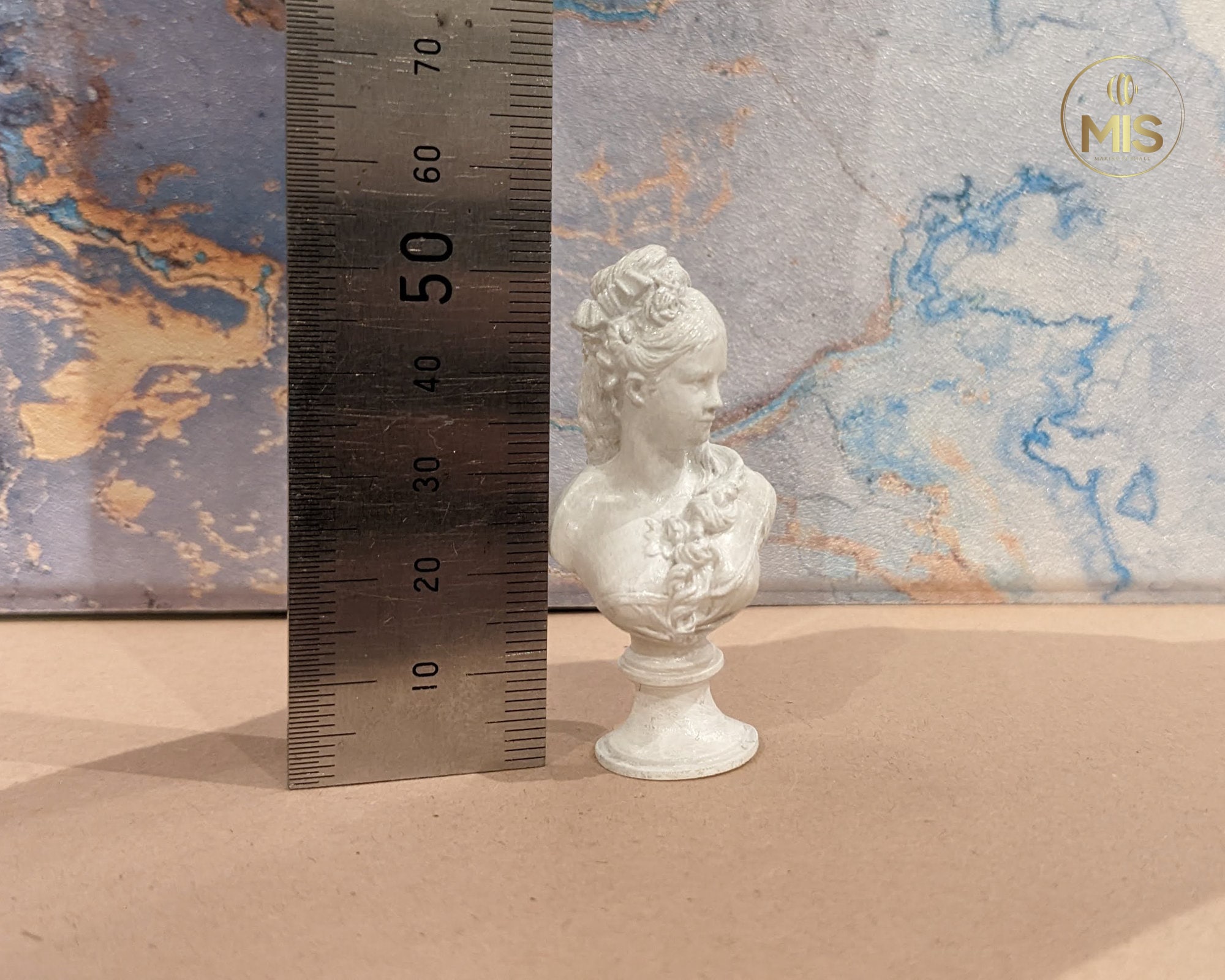 Miniature Decoration Bust Statue - Detailed Hand Painted Stone Effect ...