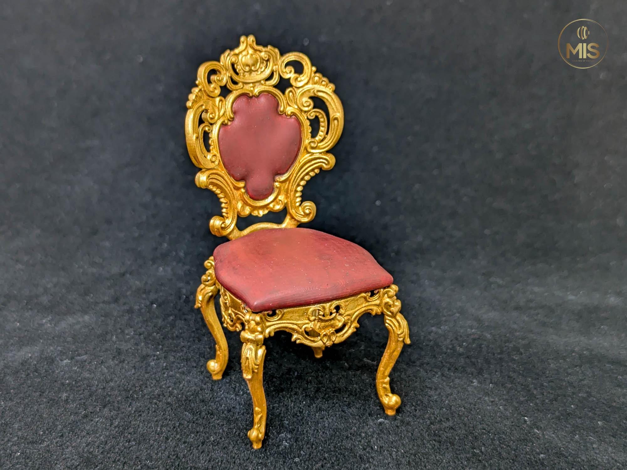 Baroque Style Dining Chair - Furniture - 1/12th Scale Detailed ...
