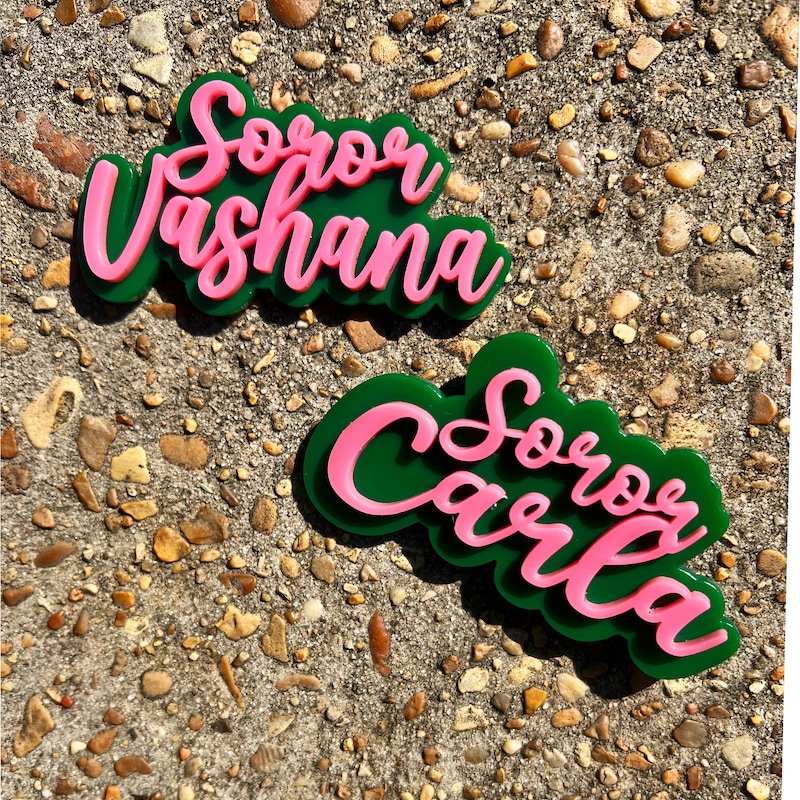 Aka Name Badge Soror - Etsy