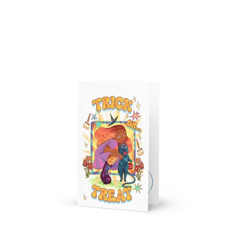 Trick or Treat Halloween Greeting Card - Etsy