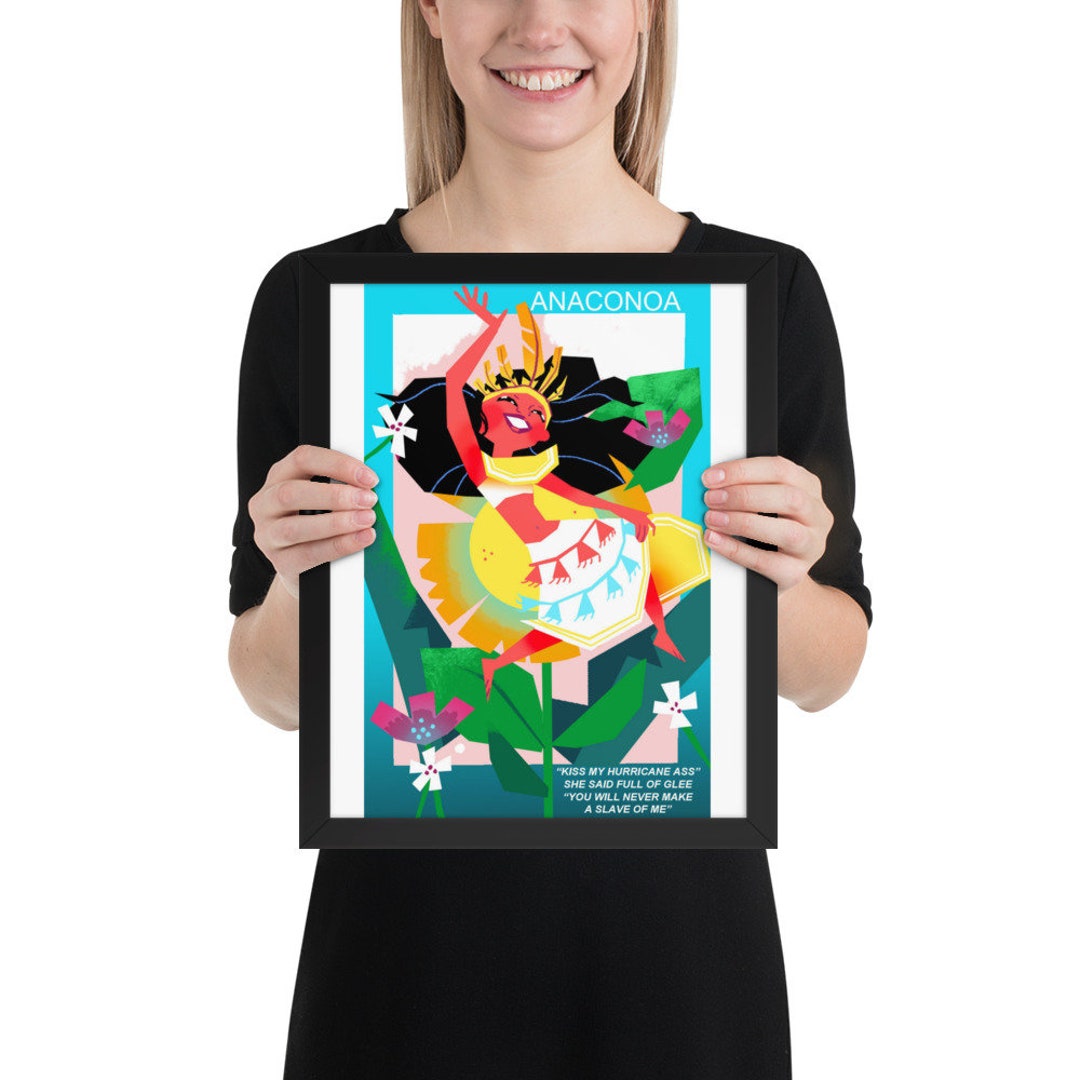 Anacoanoa Haitian Art Caribbean Princess Framed Poster - Etsy