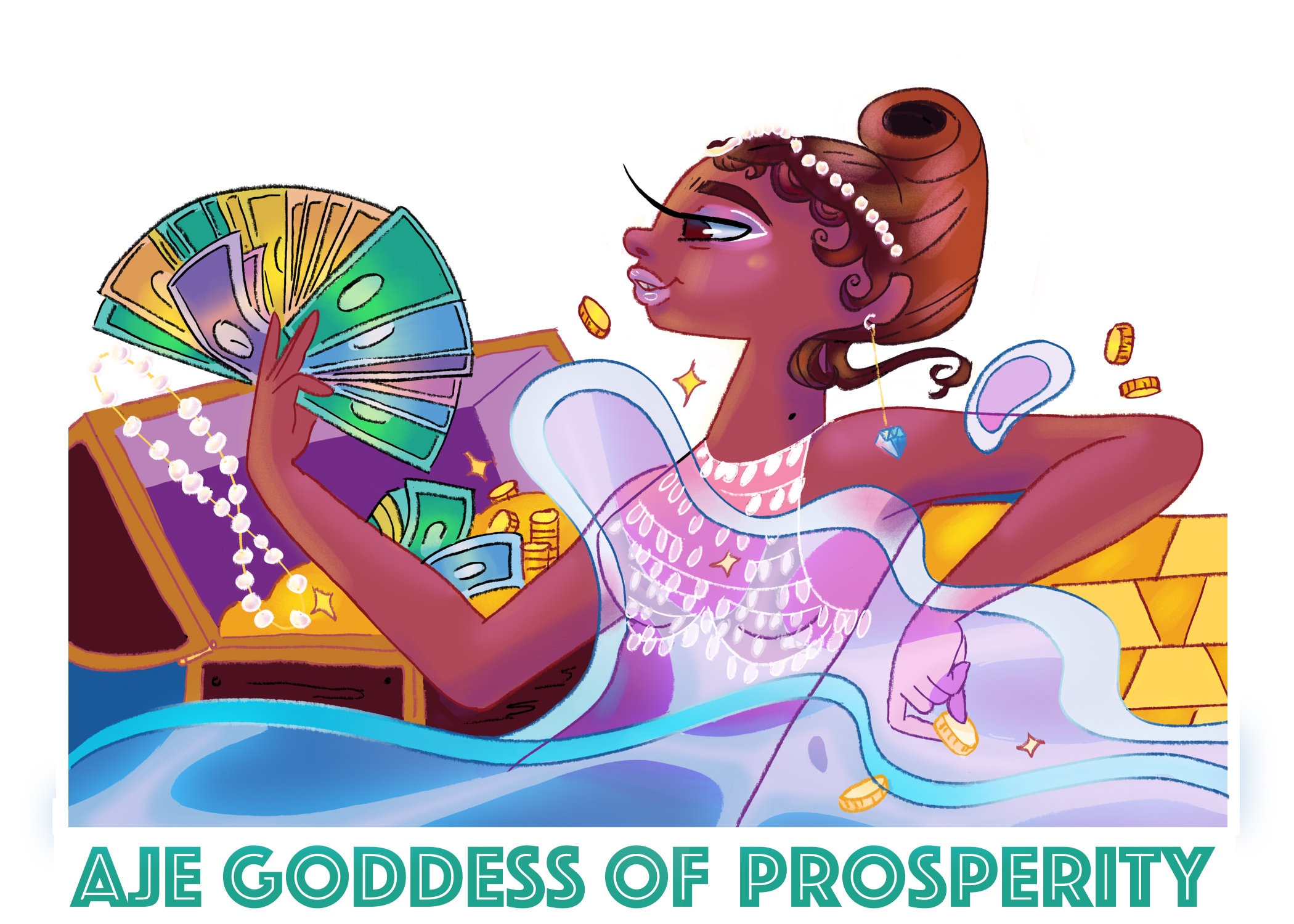 Aje Goddess of Wealth Orisha Art African Art Framed Poster - Etsy