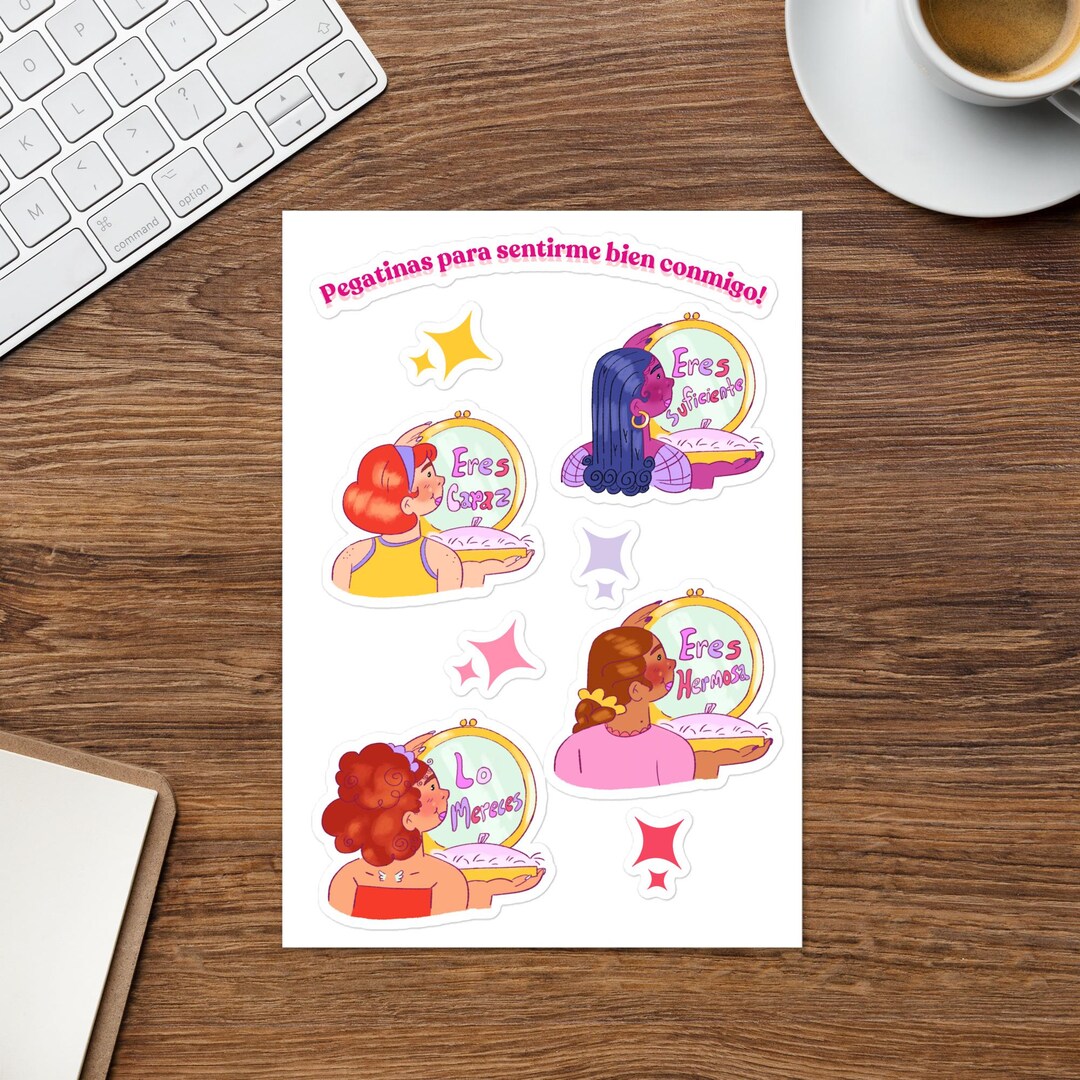 Spanish Affirmation Stickers | Positive Glossy Decals for Laptop ...