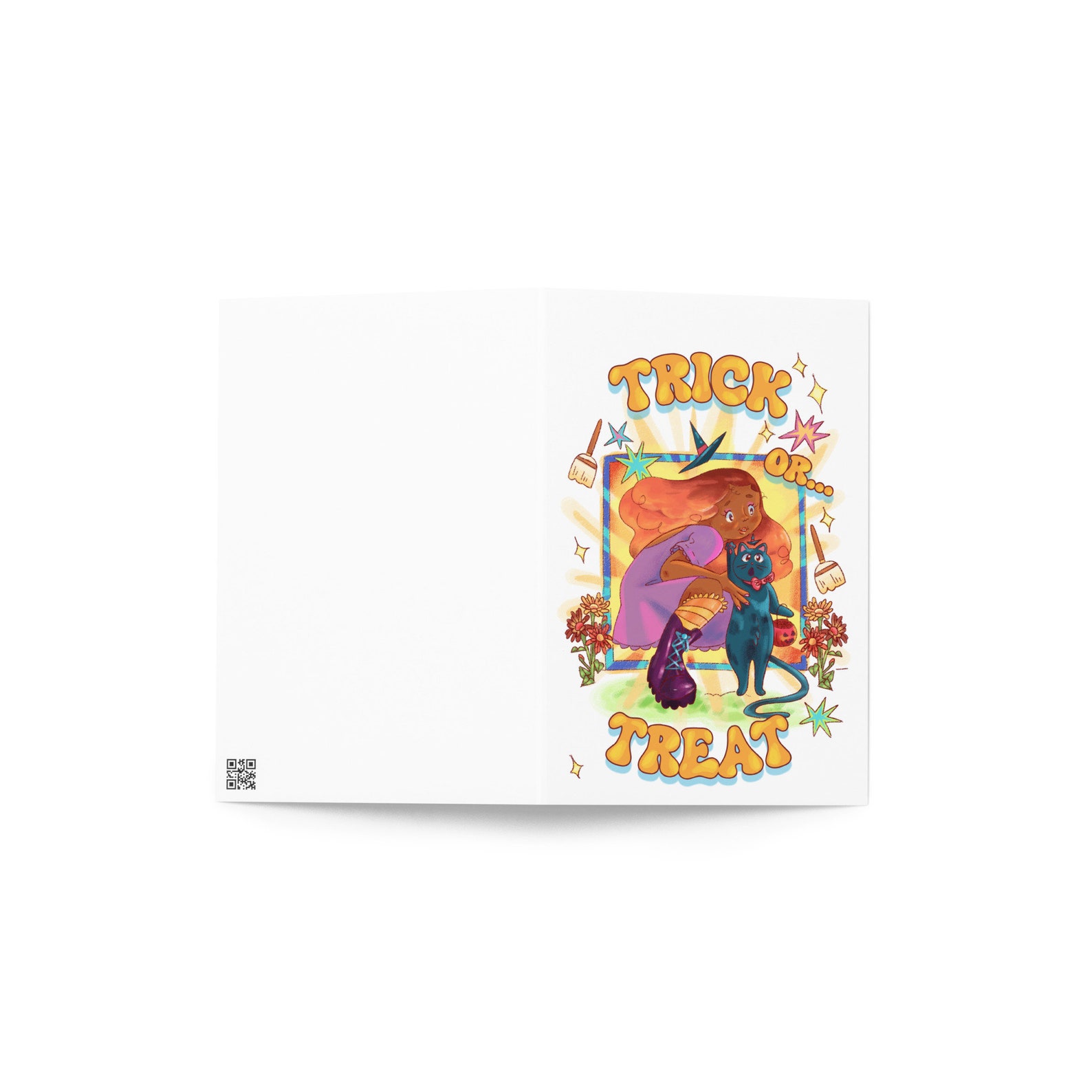 Trick or Treat Halloween Greeting Card - Etsy