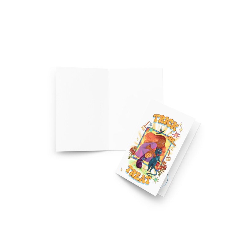 Trick or Treat Halloween Greeting Card - Etsy