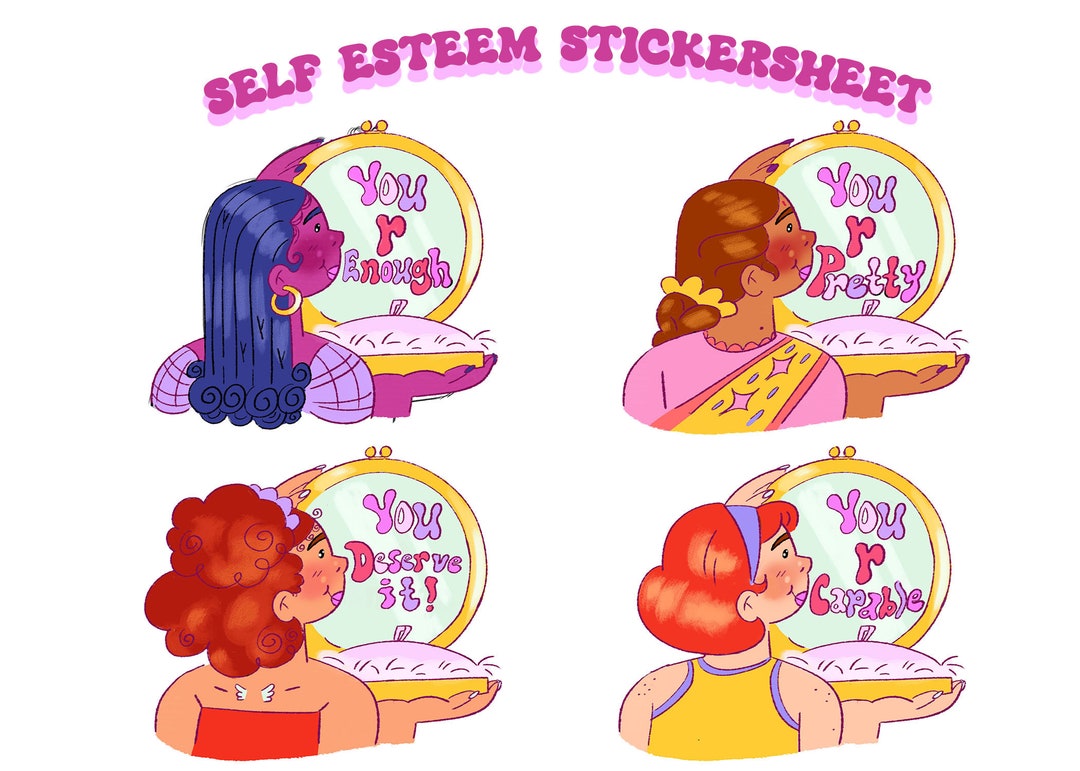 Self Esteem Sticker Sheet Gifts for Her Stickers for Teens - Etsy