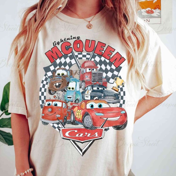 Retro Lightning Mcqueen Shirt - Etsy