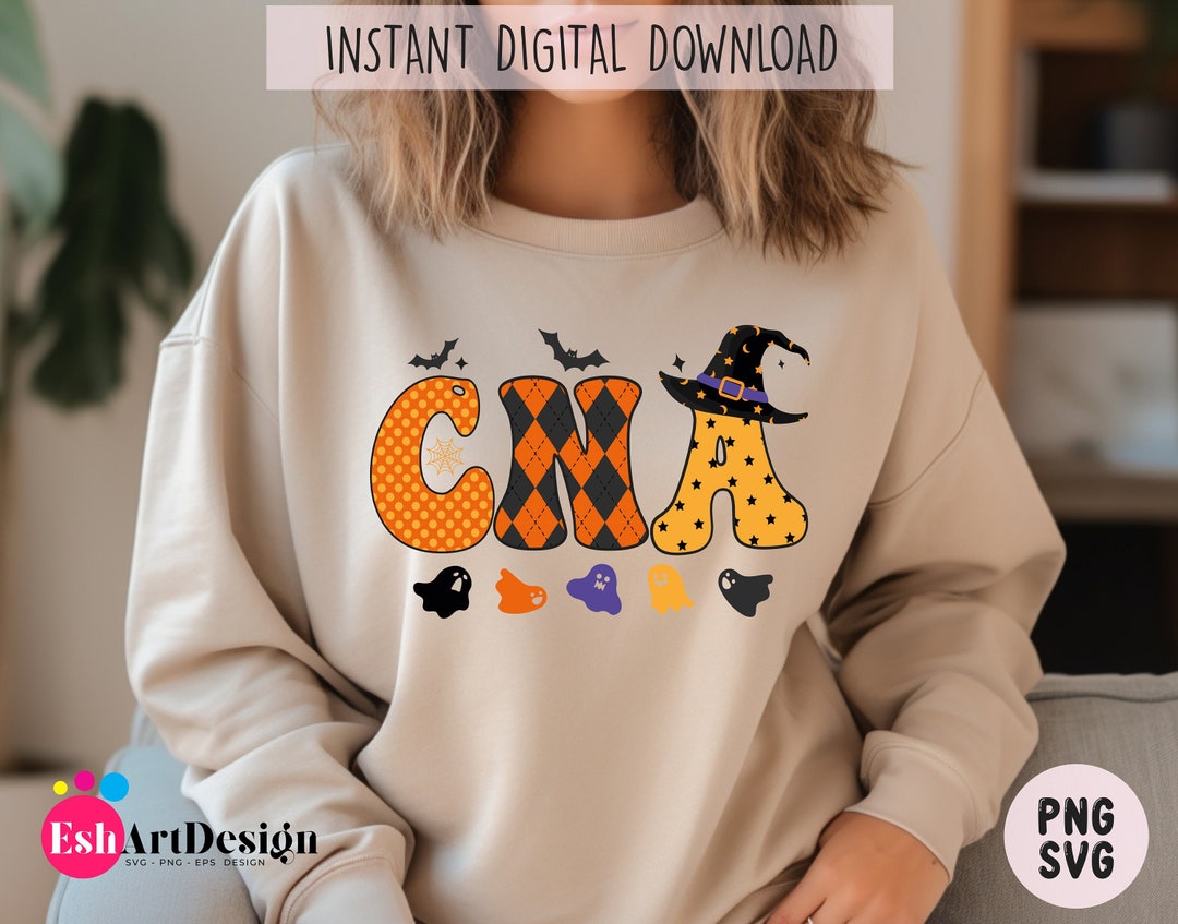 Cute Halloween CNA Nurse Svg, Halloween Svg Gift for Nurse Team, Boo ...