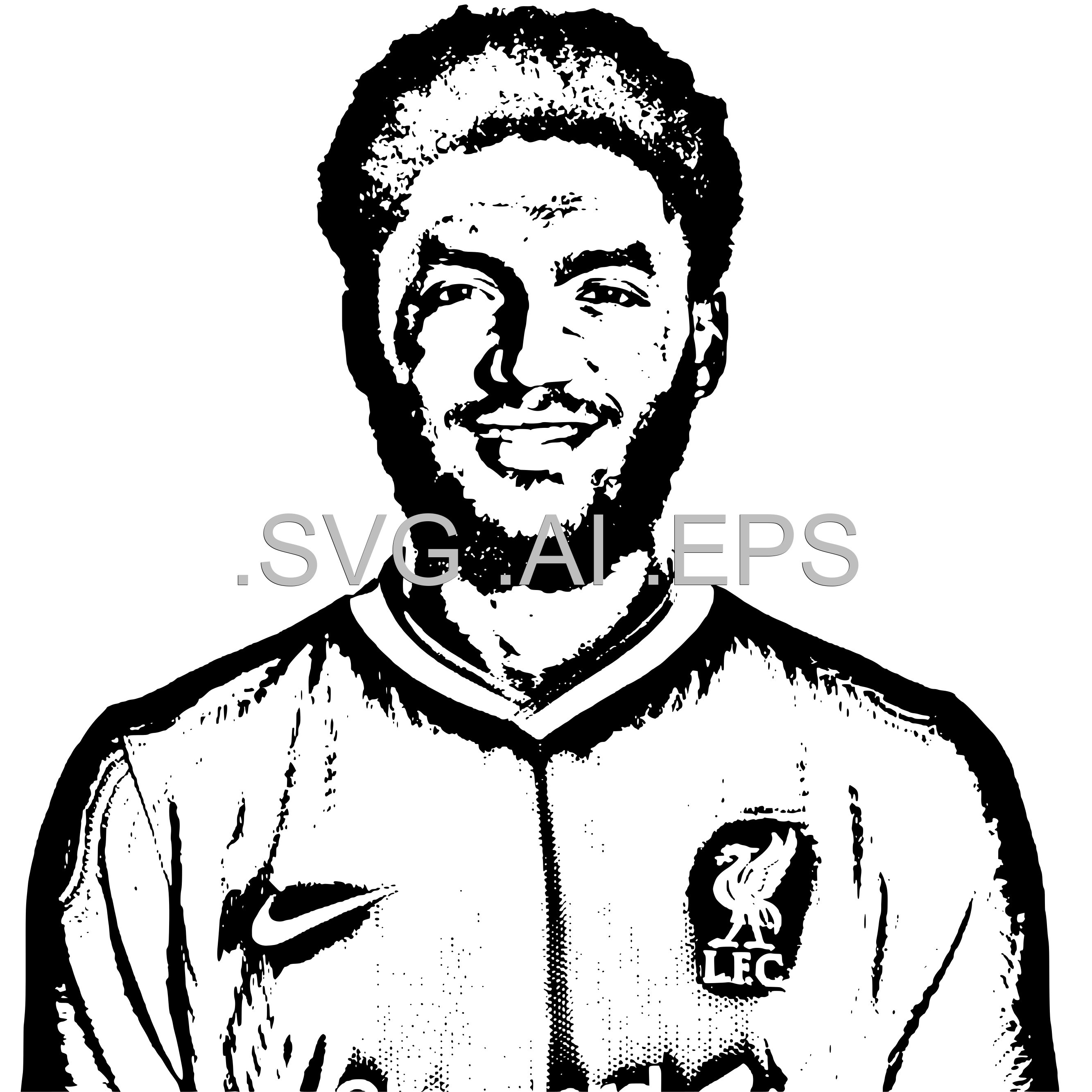 Liverpool FC Svg Football Team Players Svg Eps Ai Files Headshots ...
