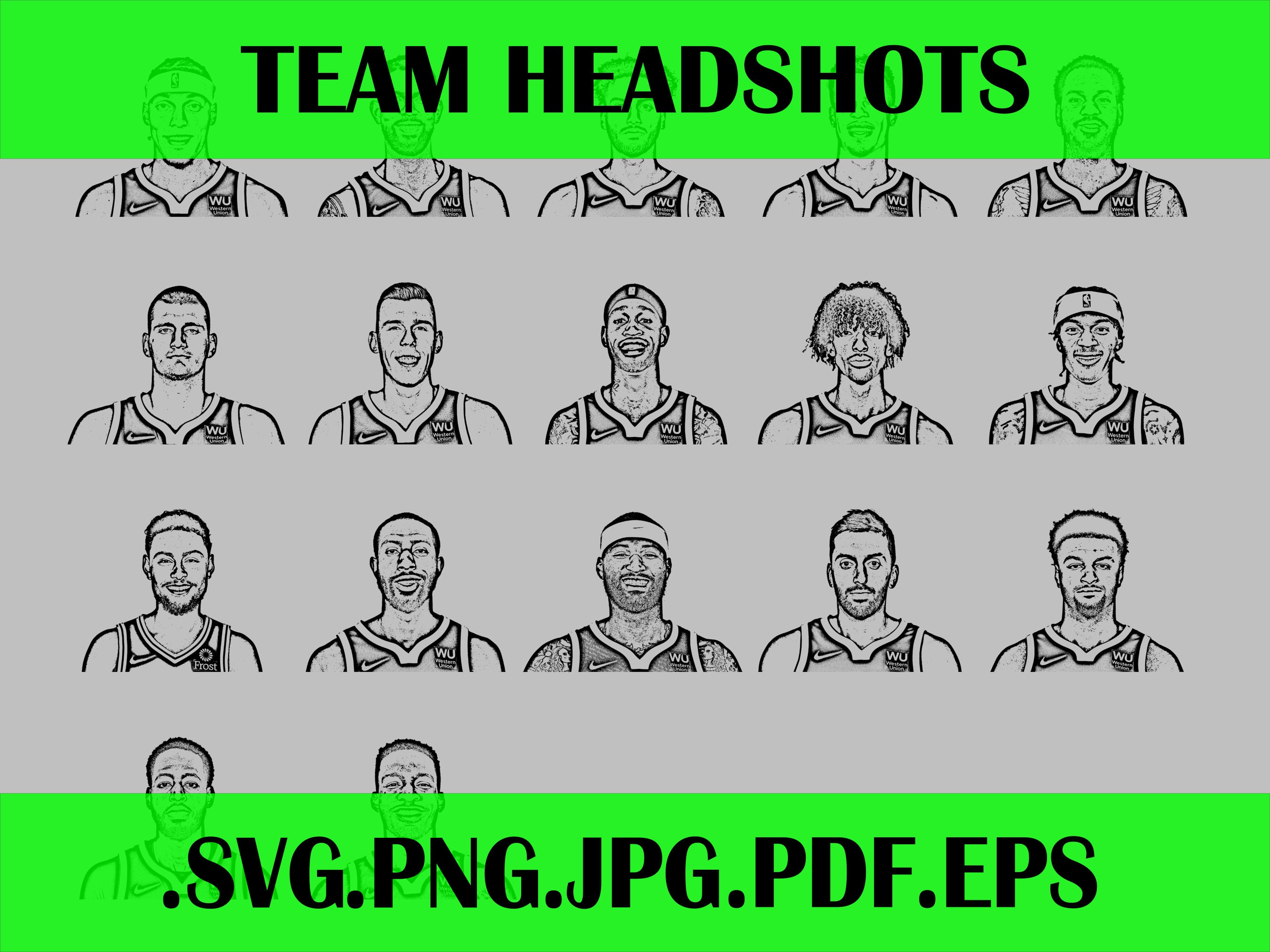 Denver-nuggets Roster Team Svg Players Headshots 2021 2022 .svg .png ...
