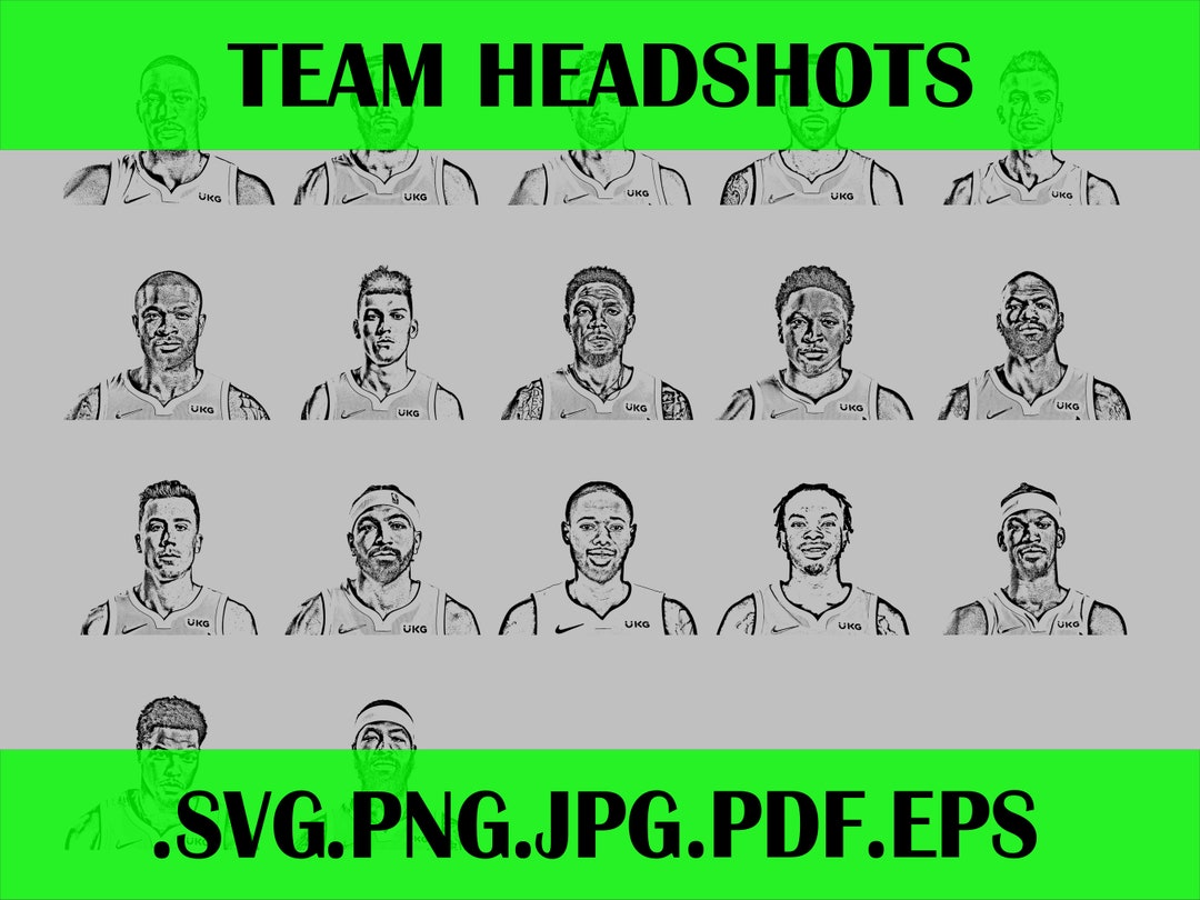 Miami-heat Roster Team Svg Players Headshots 2021 2022 .svg .png .eps ...