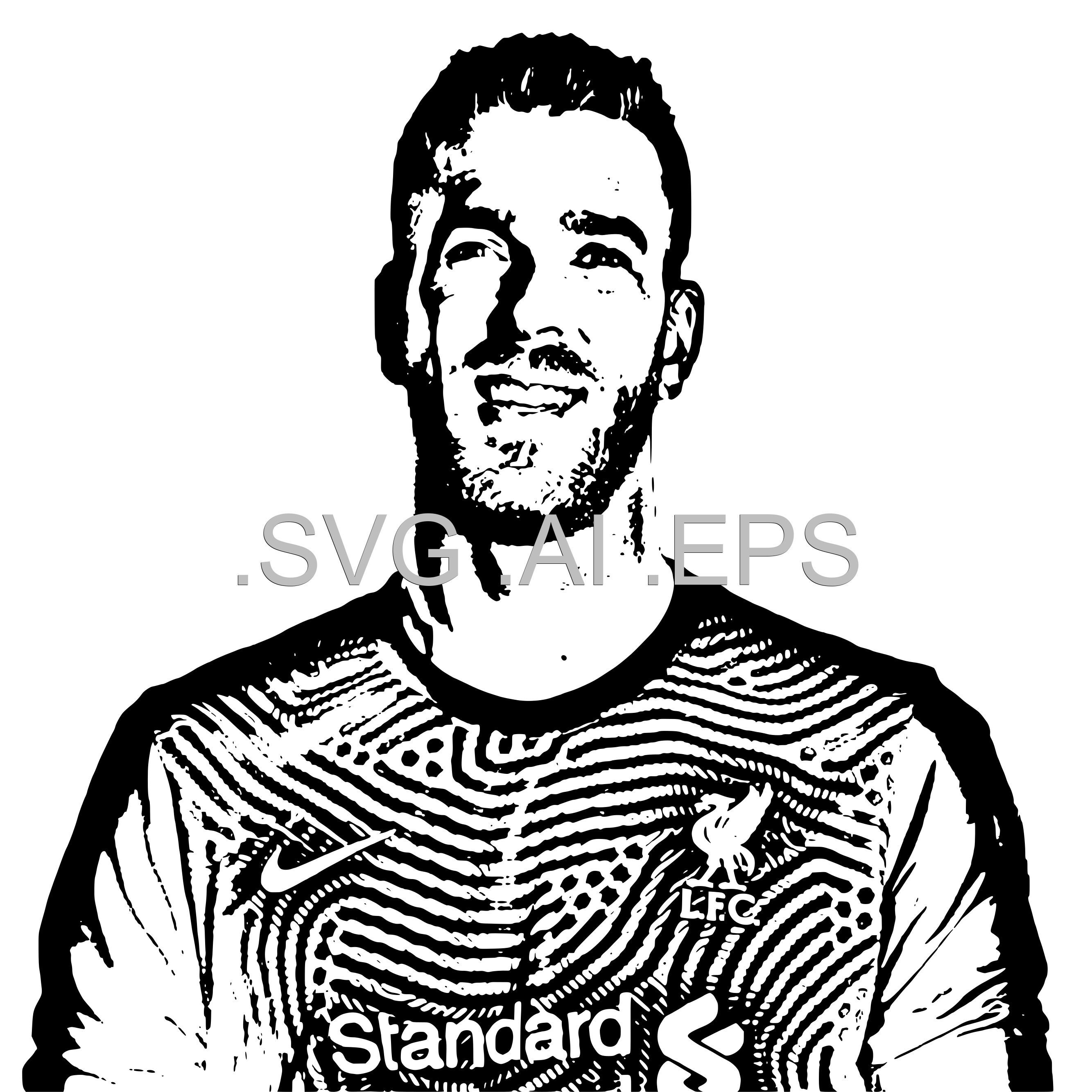 Liverpool FC Svg Football Team Players Svg Eps Ai Files Headshots ...