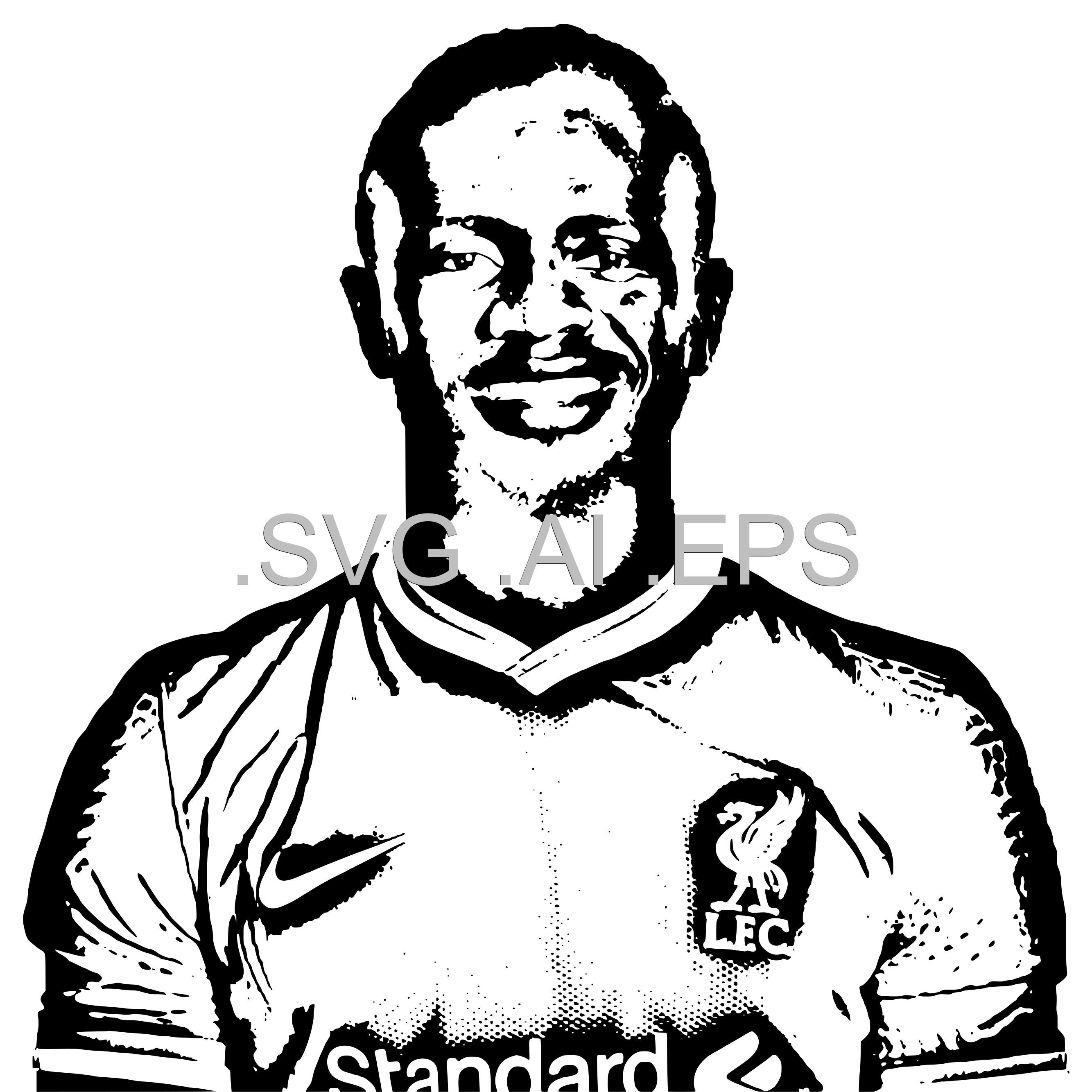 Liverpool FC Svg Football Team Players Svg Eps Ai Files Headshots ...