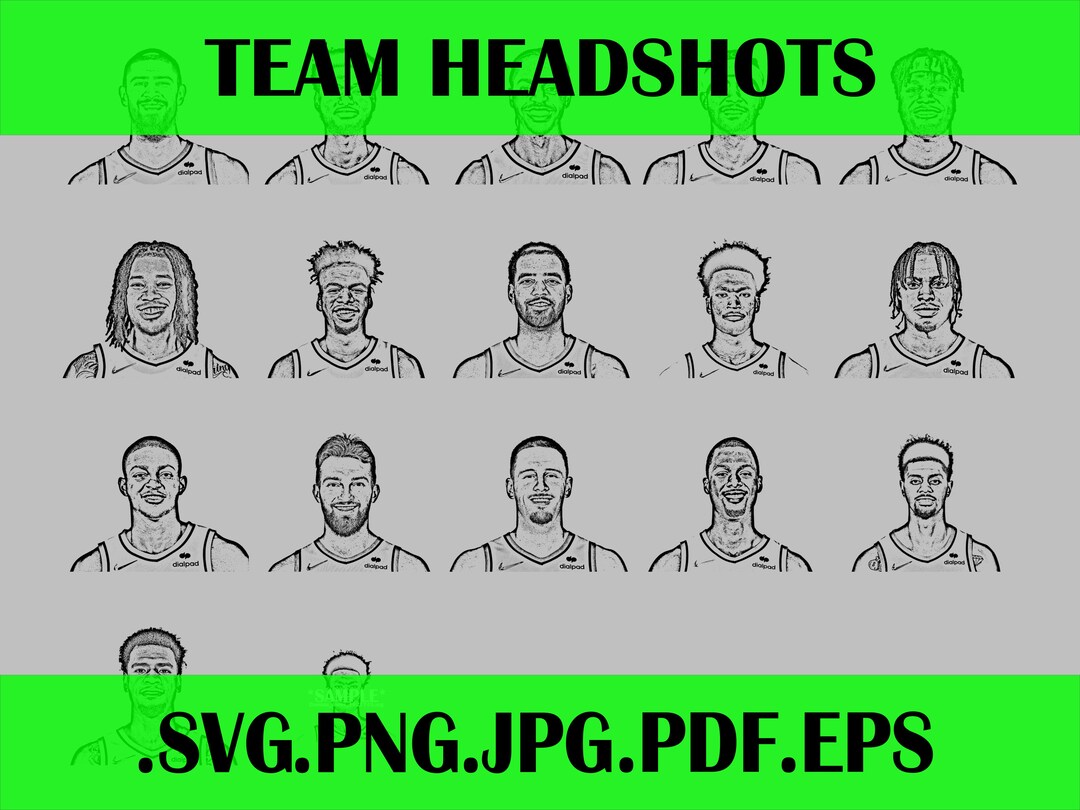 Sacramento-kings Roster Team Svg Players Headshots 2021 2022 .svg .png ...