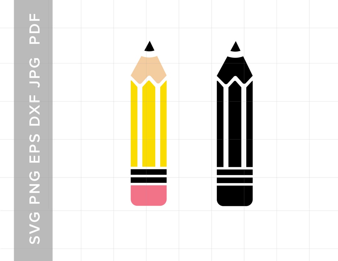 Pencil School Svg Dxf Eps Png Jpg Pencil Clip Art Pencil School Svg ...