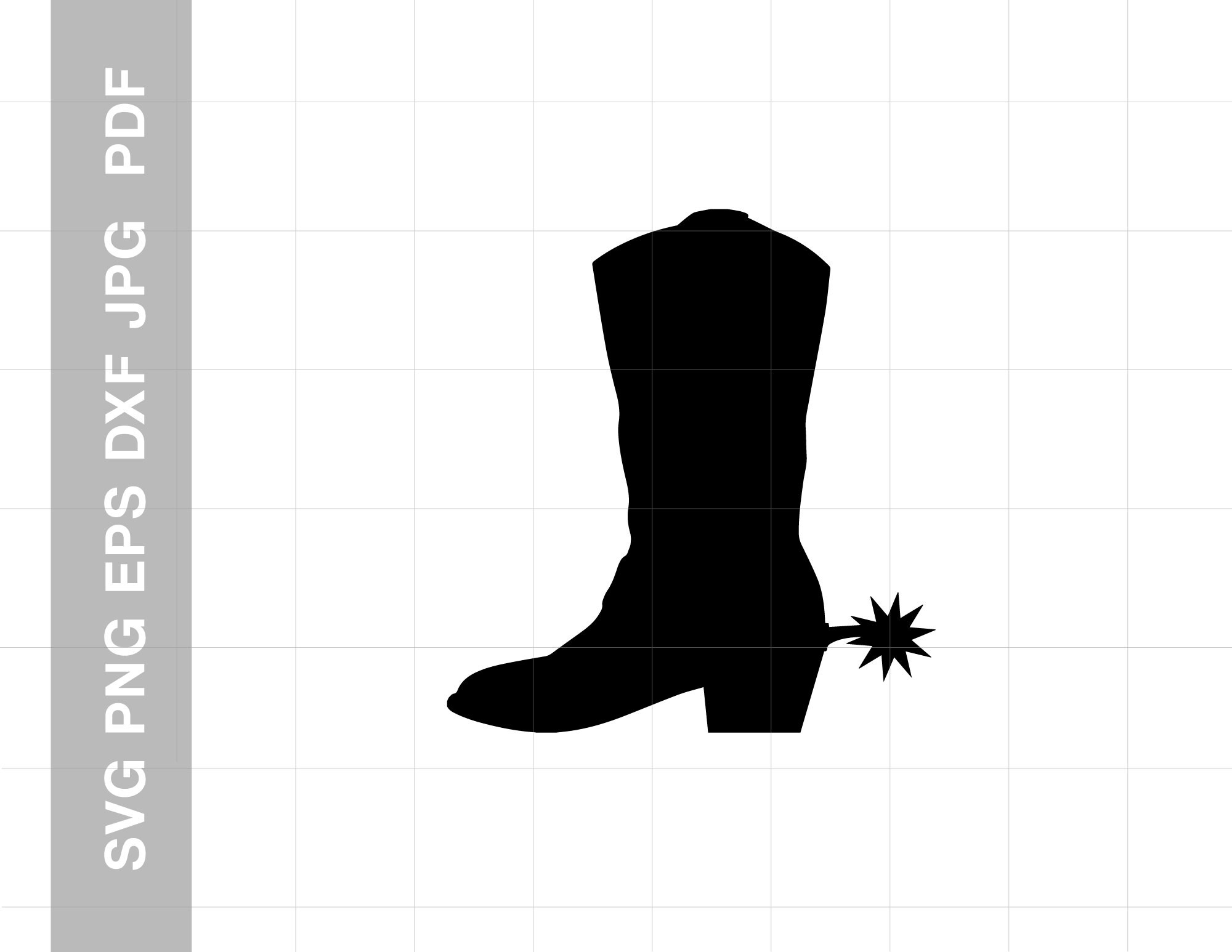 Cowboy Western Boot Instant Download Cutting File Die Cut - Etsy