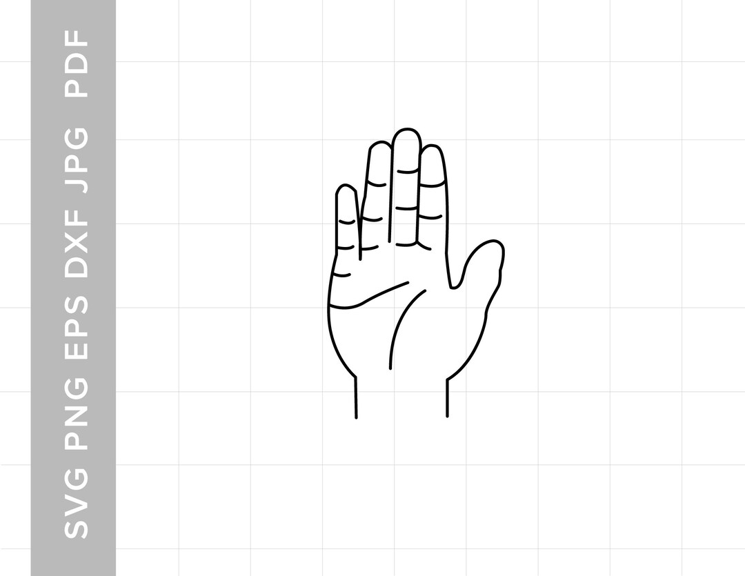 Hand Print Svg, Handprint Svg, Stop Svg Vector, Decal, Logo, Clipart ...