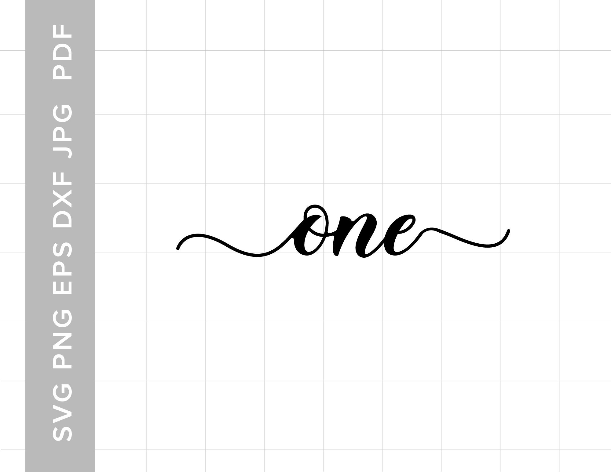 One SVG Png Eps Svg Digital Download for Cricut and Silhouette | Etsy