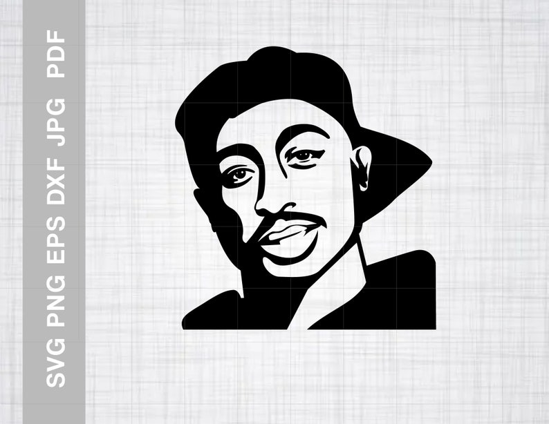 2PAC SVG Cutting Files Rapper Digital Clip Art Tupac Shakur | Etsy