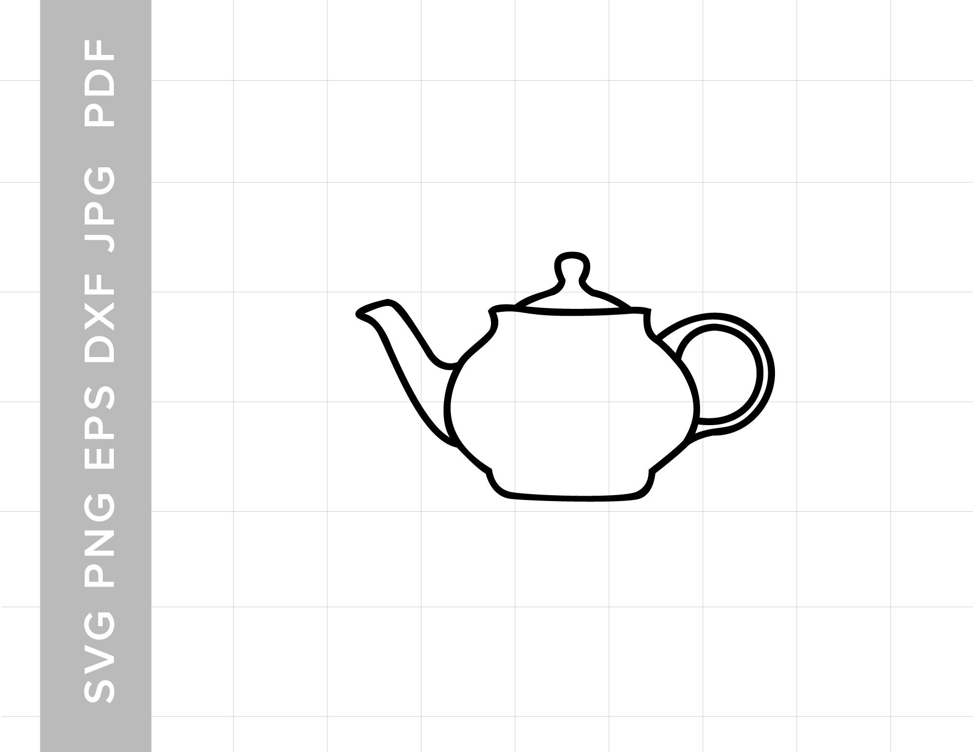 Tall Teapot Outline