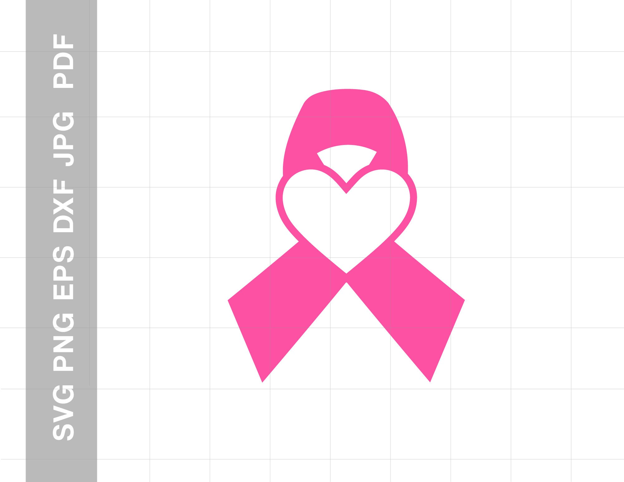 Cancer Ribbon Heart Love Svgcancer Awareness Ribbon Svg Etsy