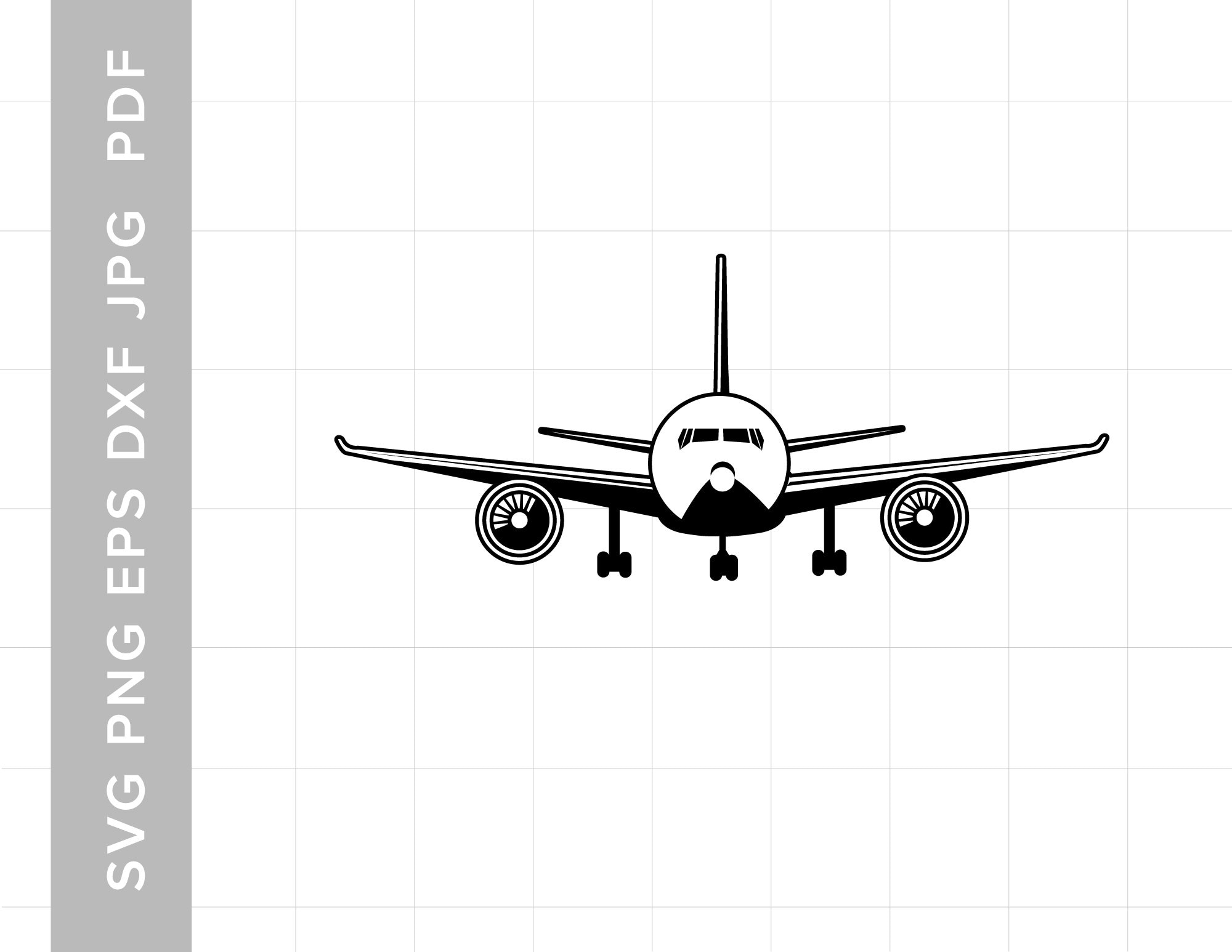 Avión SVG Vector Cut File Clip Art Descarga instantánea Descarga ...