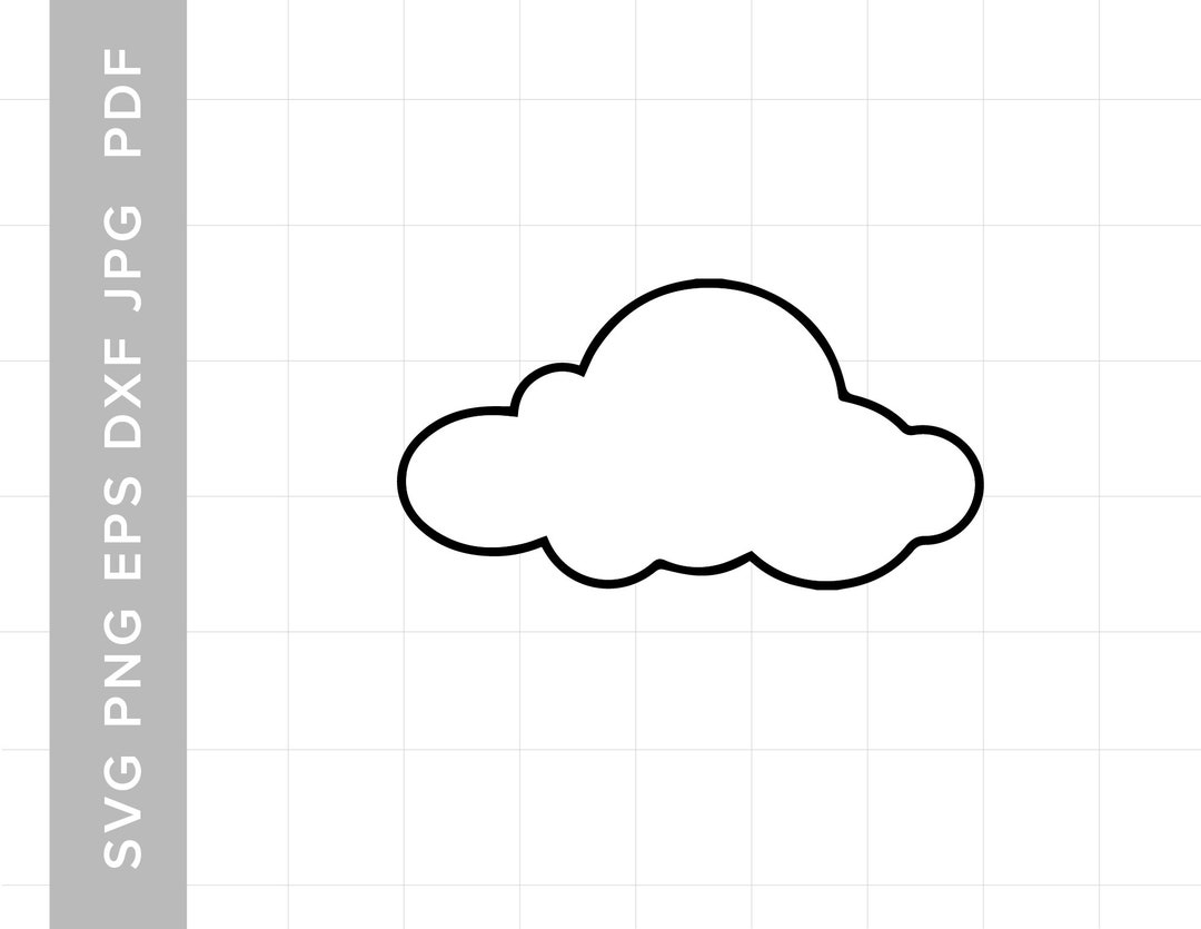 Cloud Outline Svg Cloud Svg Digital Download for Cricut and Silhouette ...