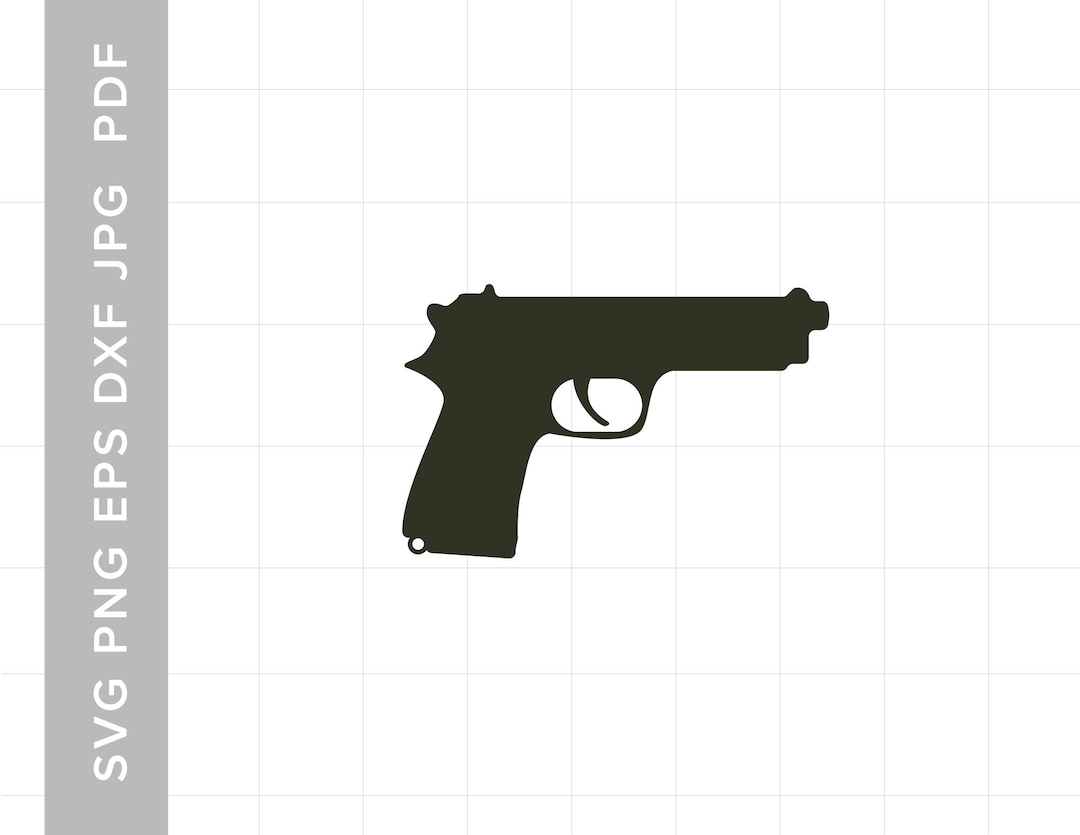 Pistol Gun SVG Files 9mm Pistol Cut Files Handgun Vector Files Pistol ...